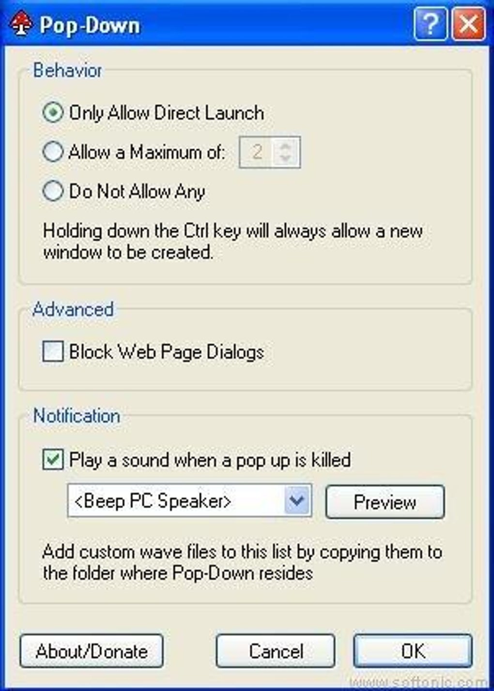 Pop-Down - Descargar