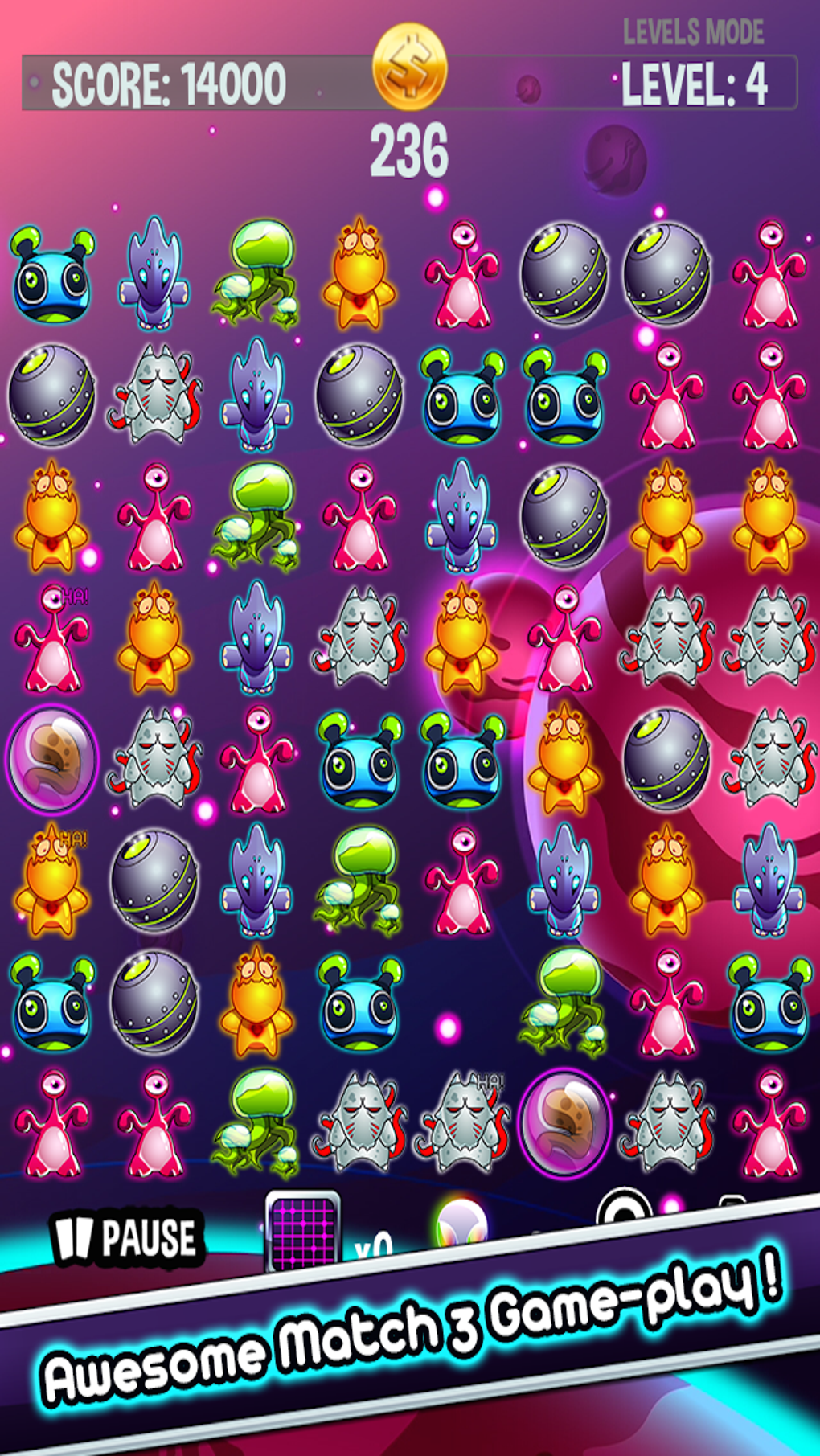 Loose Aliens Puzzle Craze - Match 3 Defense Blast for iPhone - Download