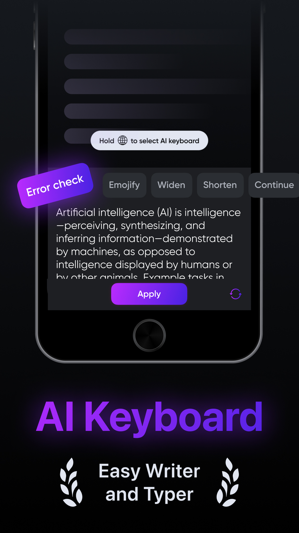 AI Keyboard Writing Assistant for iPhone - Download