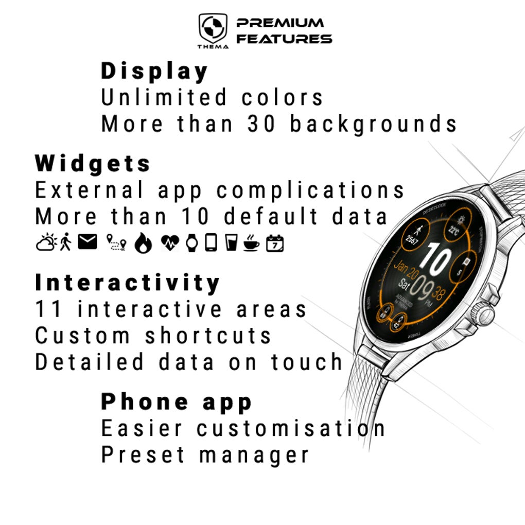 Advanced Watch Face Clock Widget APK for Android - Download