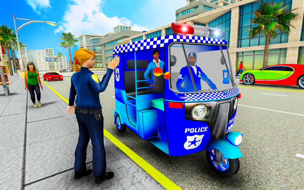 Police Tuk Tuk Rickshaw Games APK para Android - Descargar
