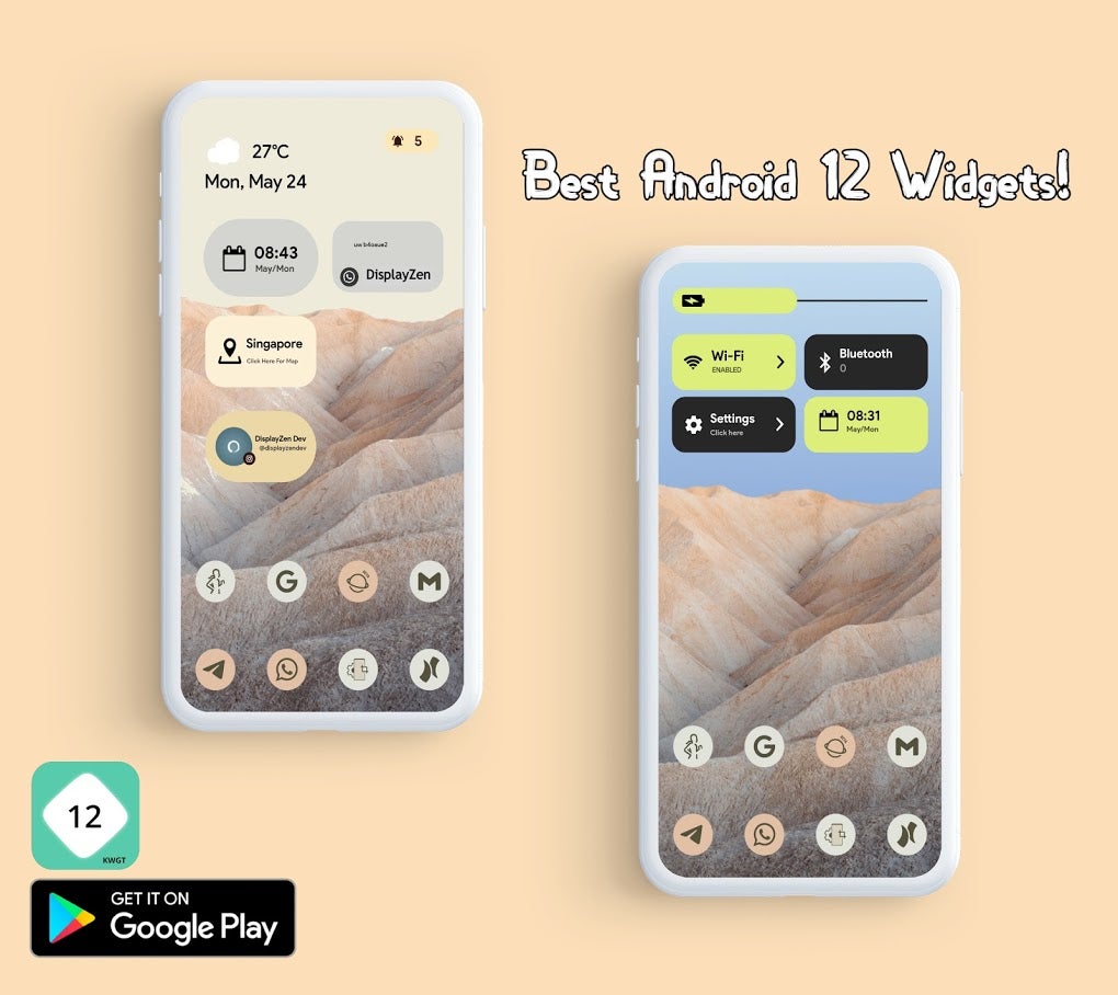 Android 12 Widgets KWGT (Android) - Descargar