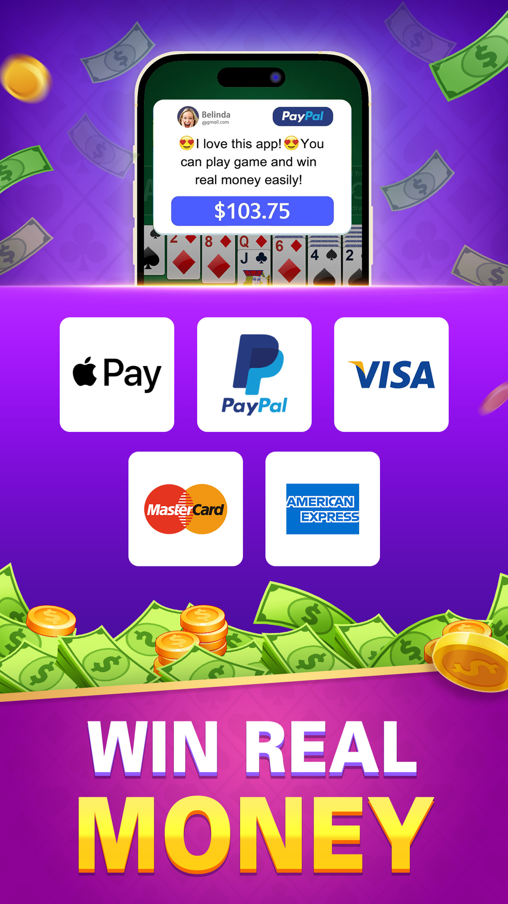 Solitaire Win Cash: Real Money for iPhone - Download