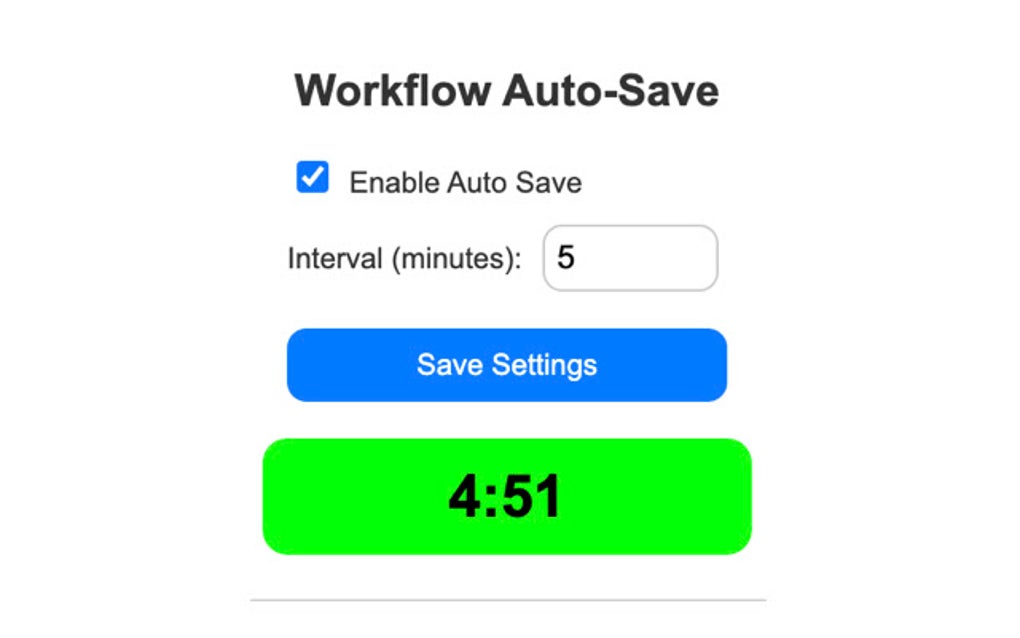 Workflow Auto-Save for Google Chrome - Extension Download