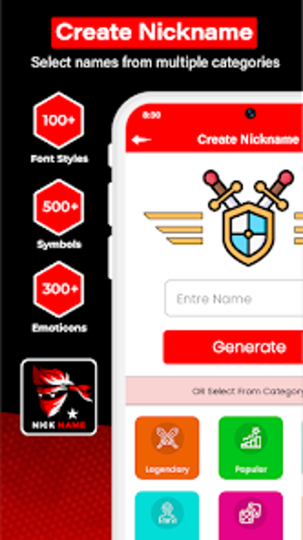 Stylish Nickname Generator App for Android - Download