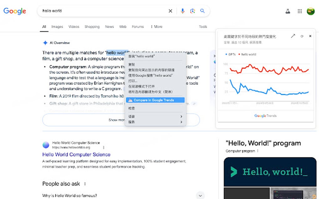 Google Trends Everywhere for Google Chrome - Extension Download