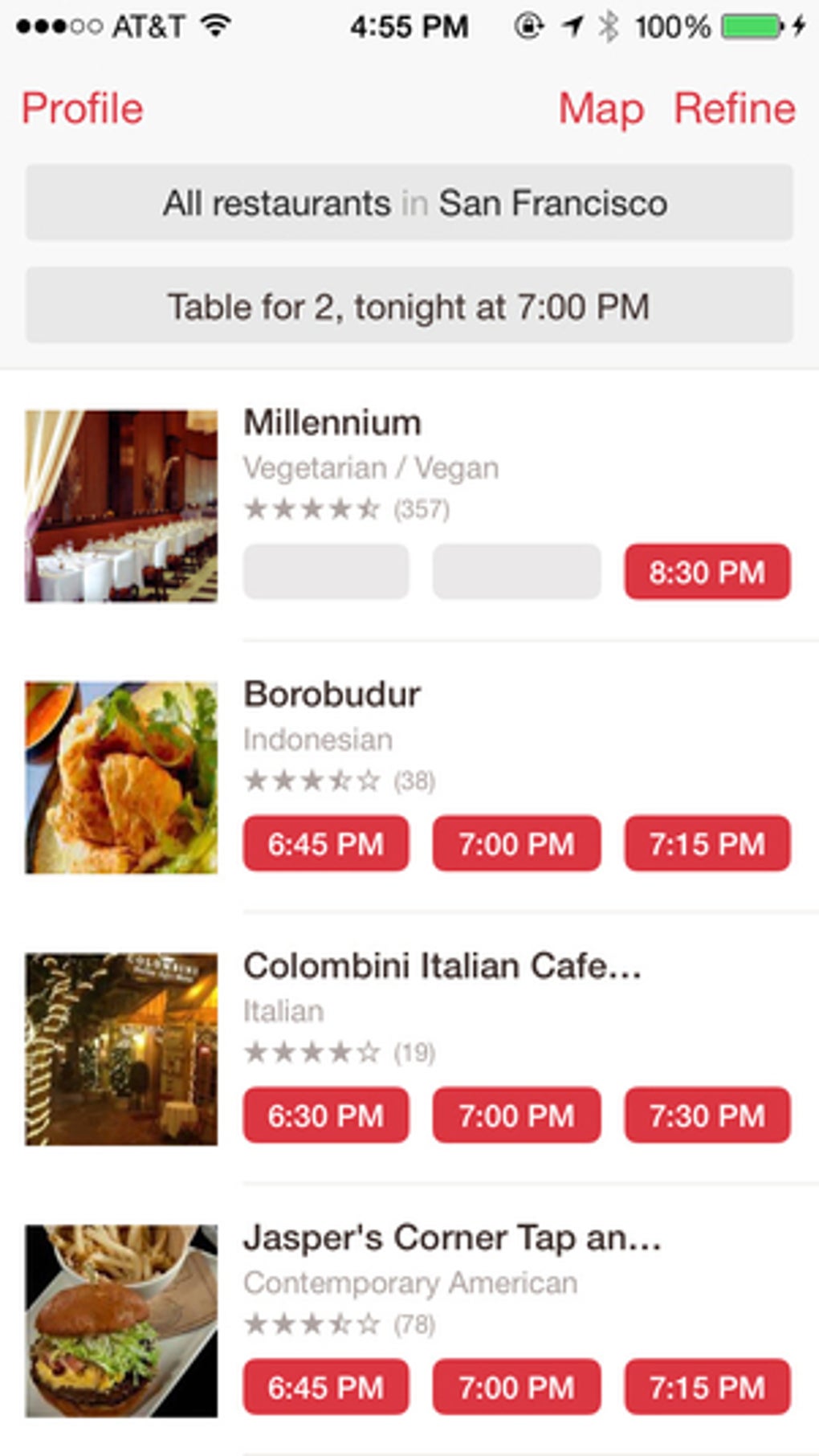 OpenTable for iPhone - Download
