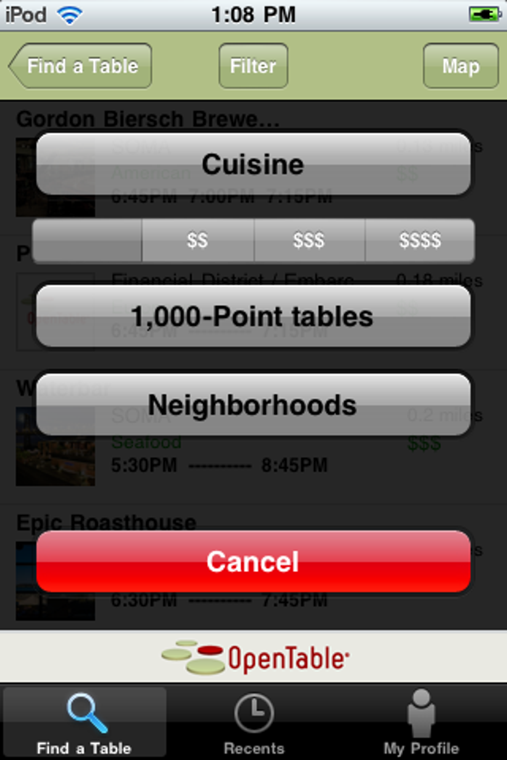 OpenTable for iPhone - Download