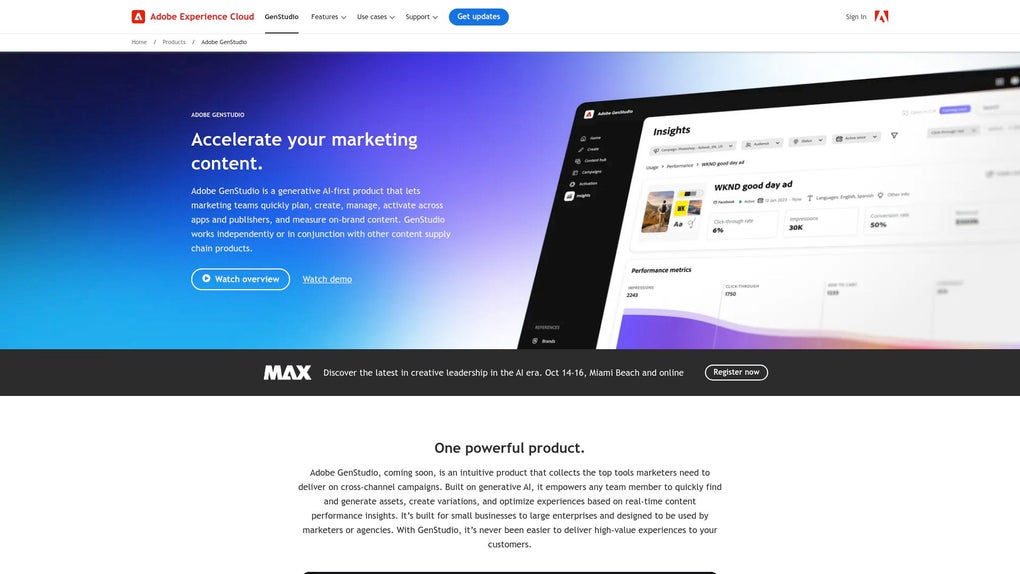 AI 마케팅를 위한 Adobe GenStudio - 리뷰, 기능 및 사용 사례