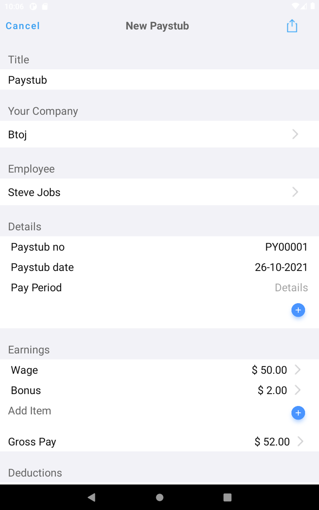 Android 용 Paystub Maker - 다운로드