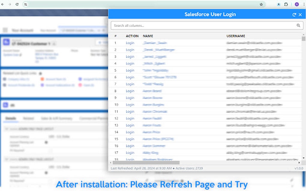 Salesforce User Login para Google Chrome - Extensión Descargar