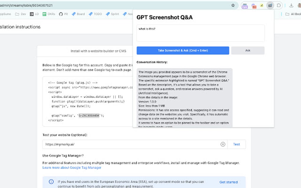GPT Screenshot Q&A Google Chrome 용 - 확장 프로그램 다운로드