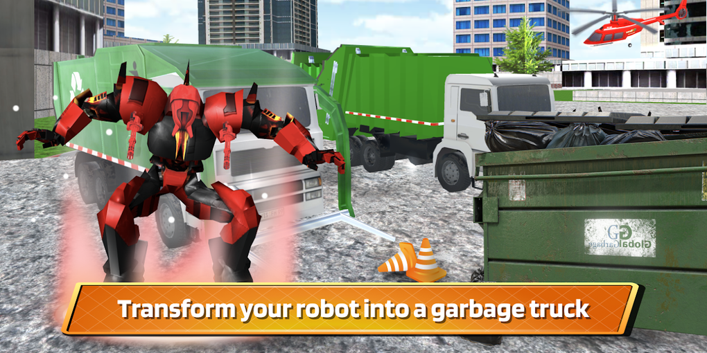Garbage Truck Driving: Transformer Robot Cleaner APK for Android - Download