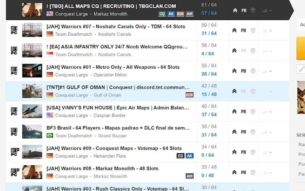 BF3 Battlelog Player Count Validator pour Google Chrome - Extension Télécharger