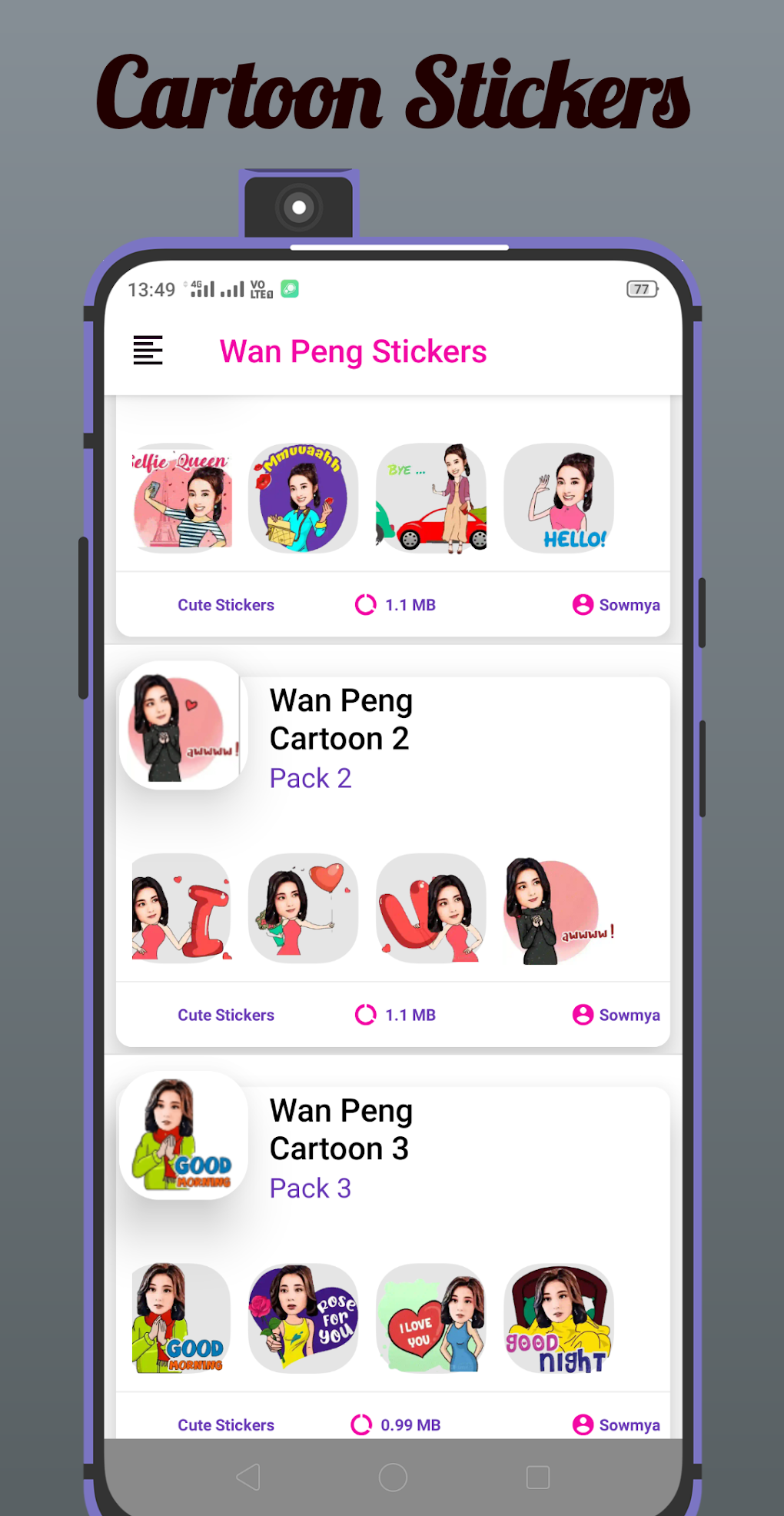Wan Peng Animated Stickers para Android - Descargar