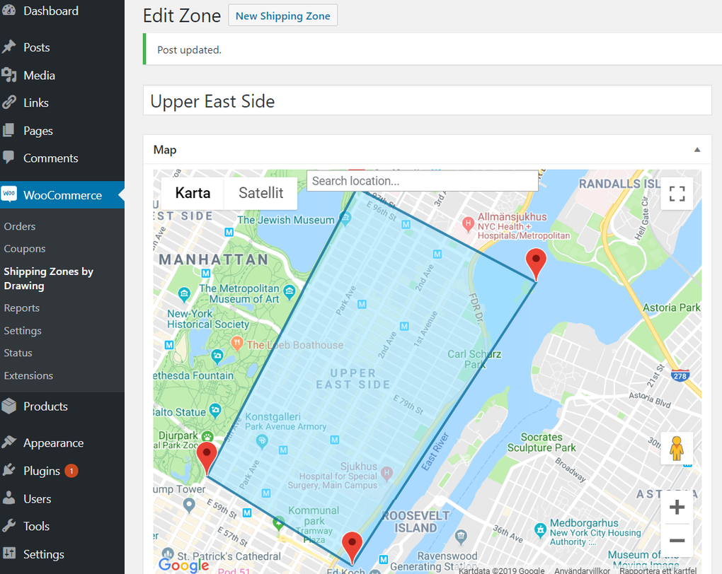 Shipping Zones by Drawing for WooCommerce per WordPress - Download
