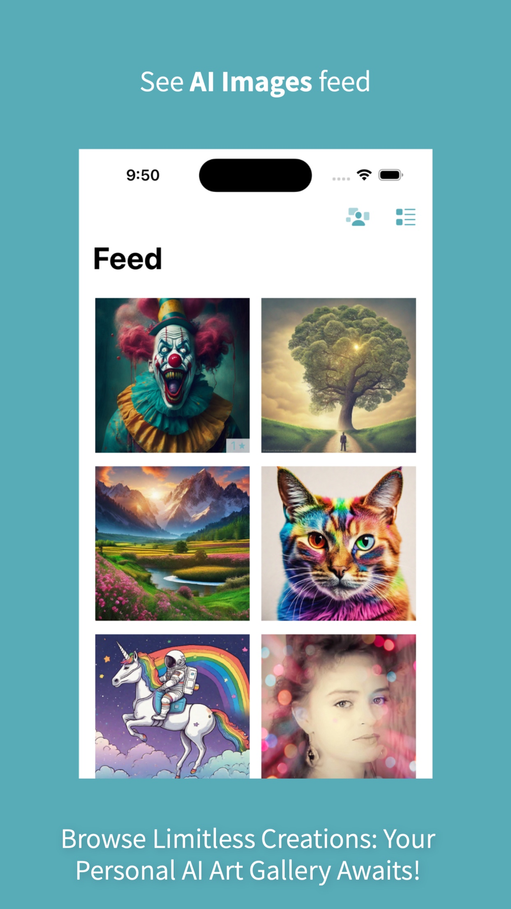 Promptum - AI images feed para iPhone - Descargar