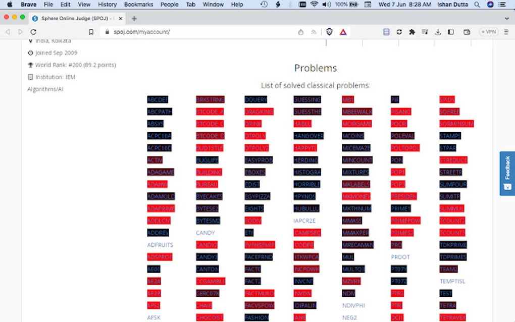 SPOJ Difficulty Indicator for Google Chrome - Extension Download