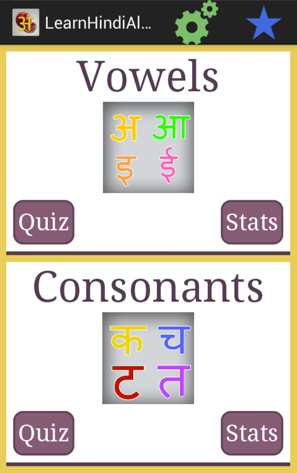 Learn Hindi Alphabets APK für Android - Download
