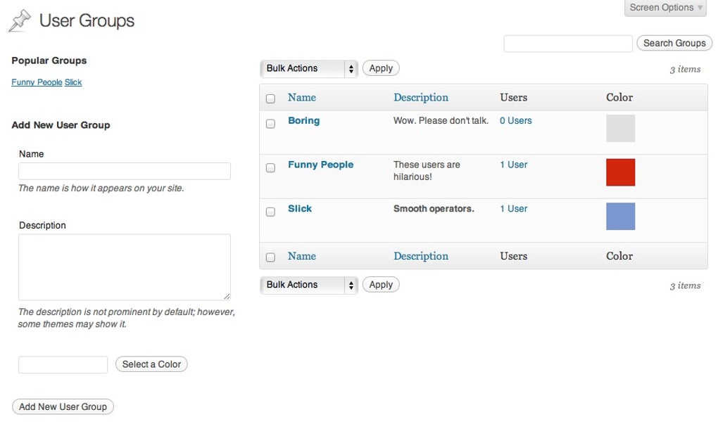 User Groups for WordPress - Download