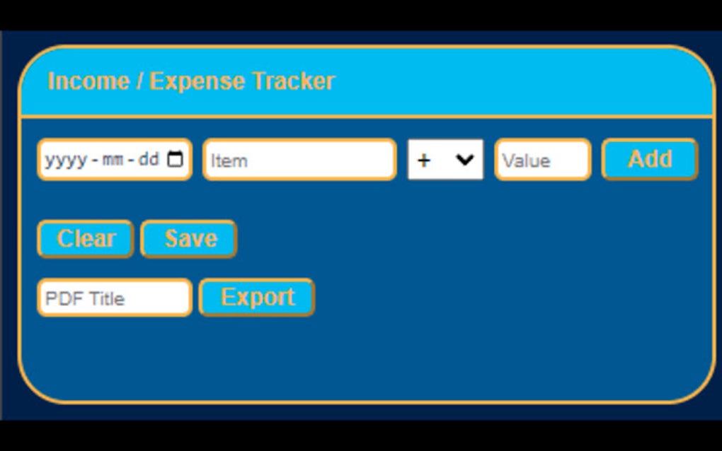 Income/Expense Tracker for Google Chrome - Extension Download Income/Expense Tracker for Google Chrome - Extension Download