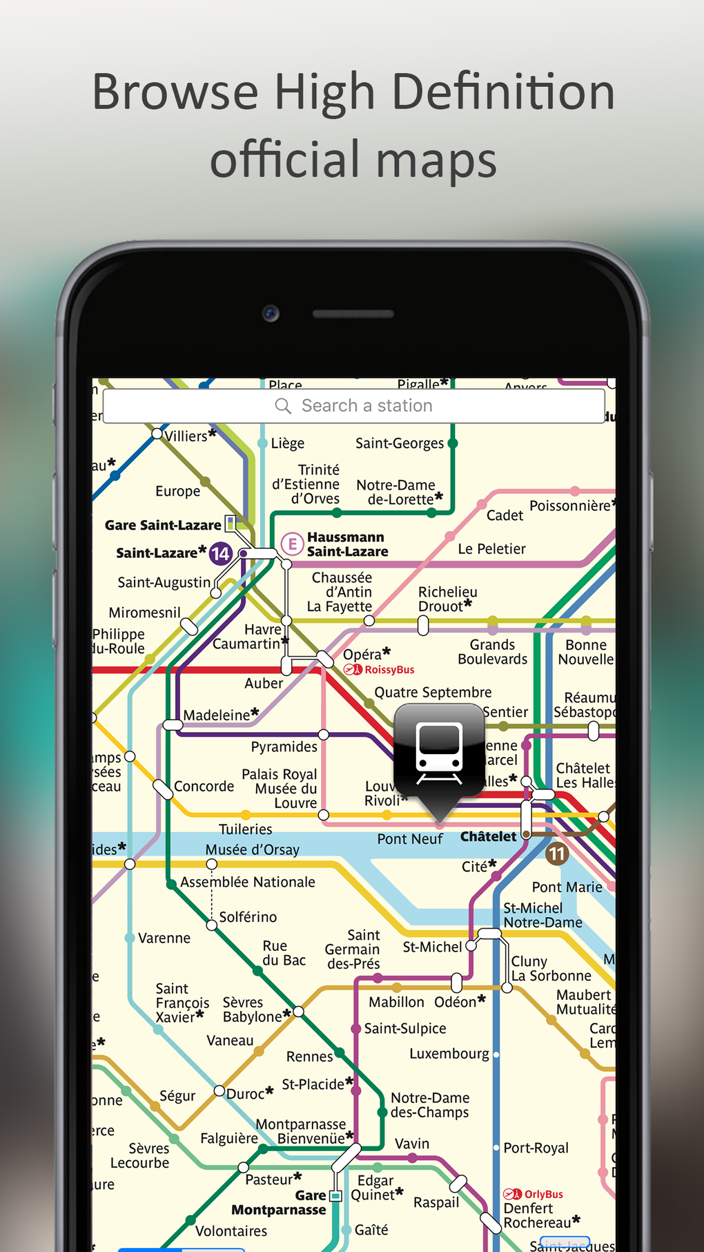 Paris Métro Map cho iPhone - Tải về