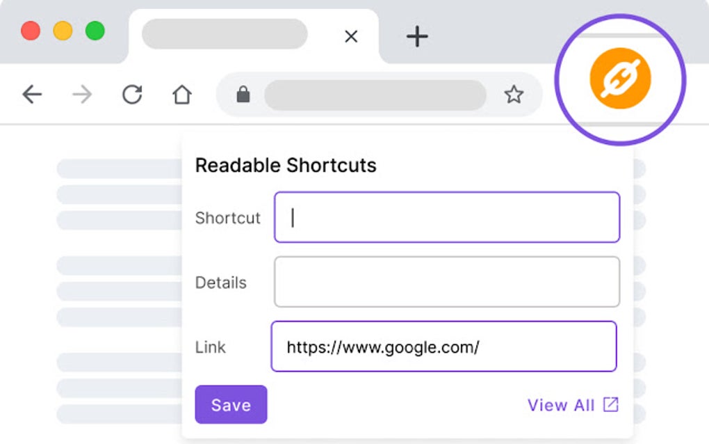Readable Shortcuts para Google Chrome - Extensión Descargar