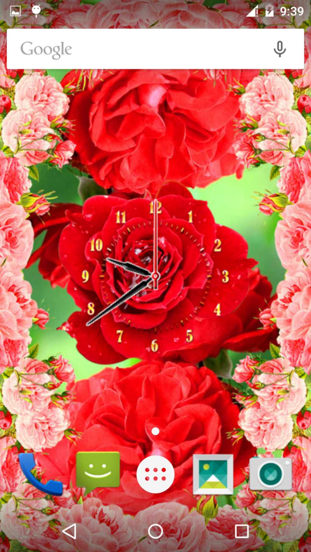 Rose Flower Clock สำหรับ Android - ดาวน์โหลด