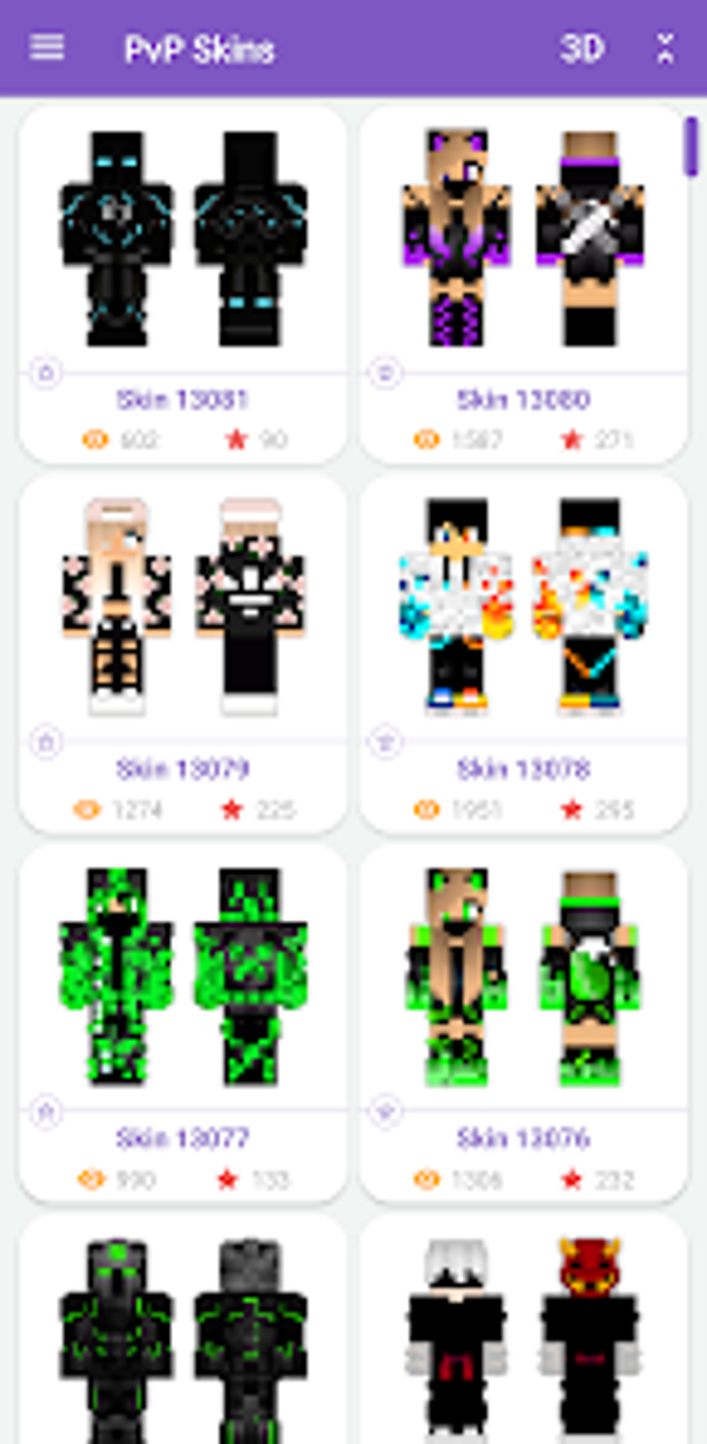 PvP Skins for Minecraft PE pour Android - Télécharger