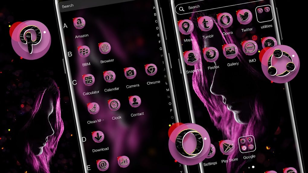 Dark Girl Launcher Theme for Android - Download
