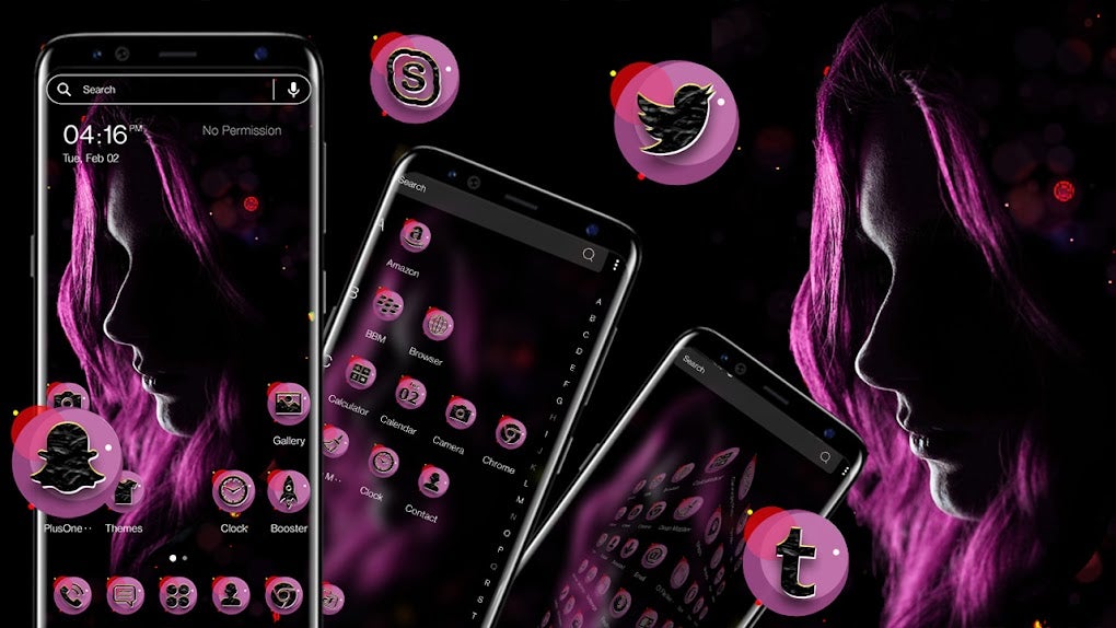 Dark Girl Launcher Theme for Android - Download