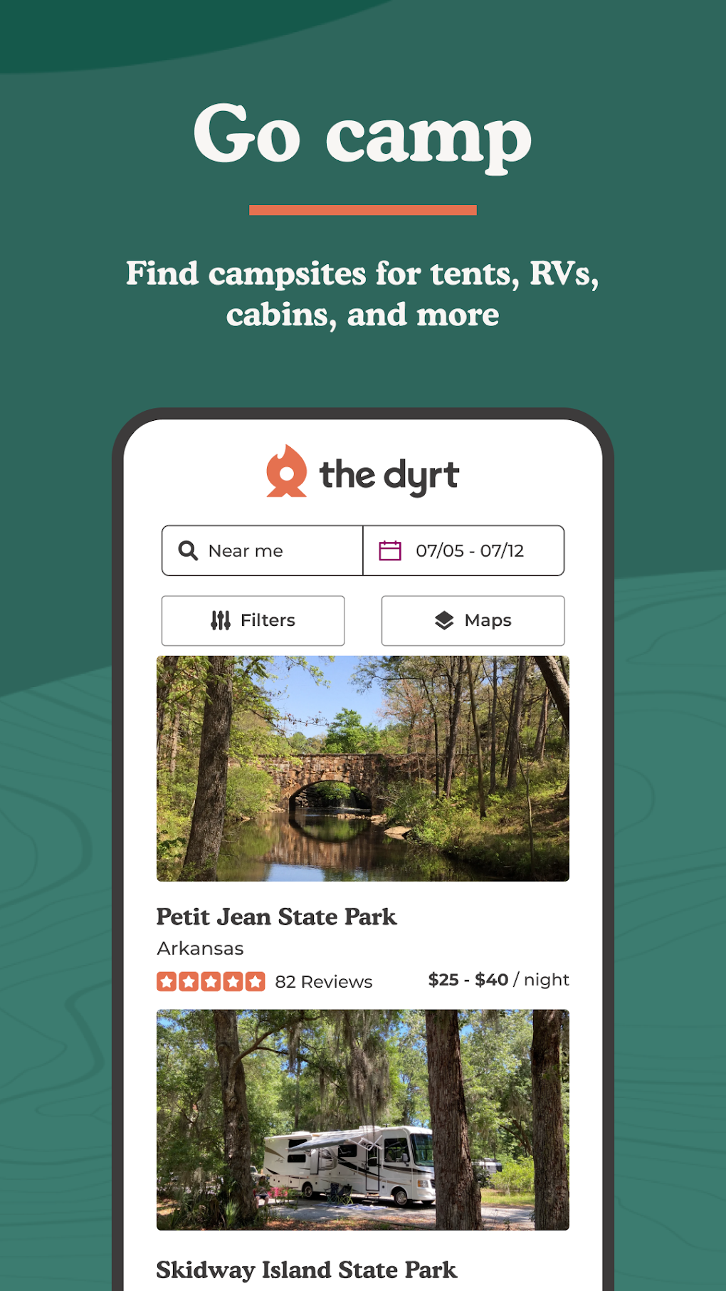 The Dyrt: Tent RV Camping APK for Android - Download
