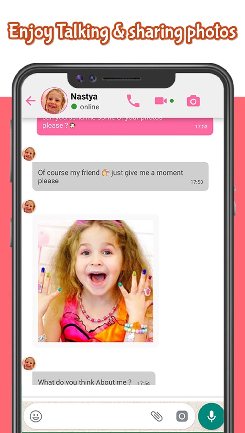 Like Nastya Fake call : chat live prank para Android - Download