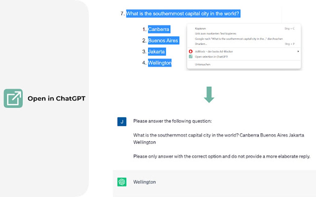 Open in GPT for Google Chrome - Extension Download
