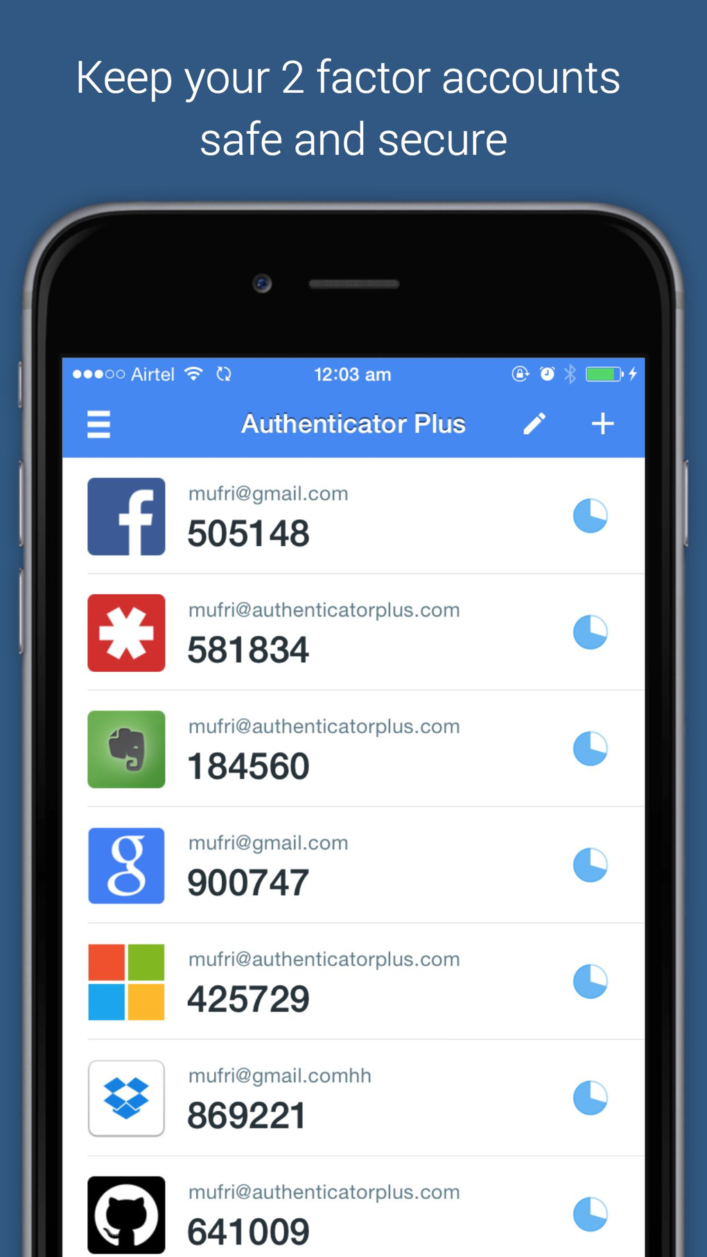 Authenticator Plus pour iPhone - Télécharger