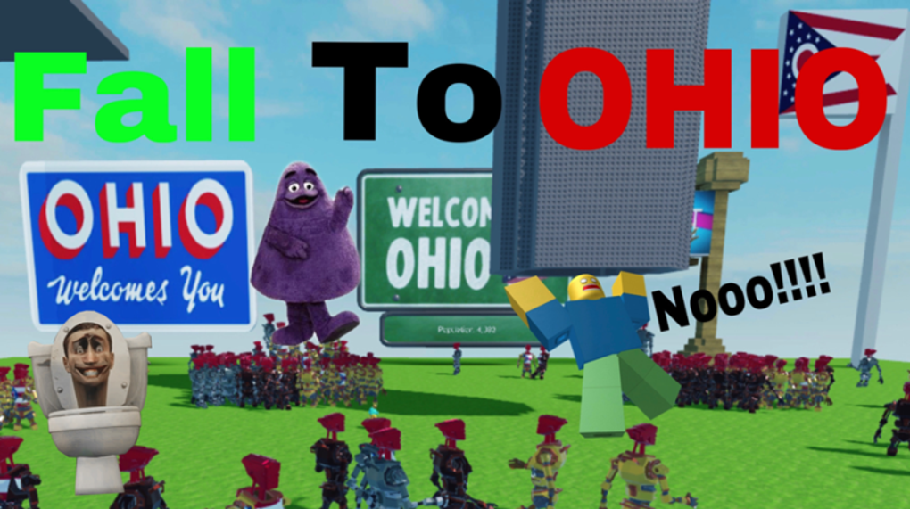 Fall To OHIO GRIMACE AND SKIBIDI TOILET para ROBLOX - Juego Descargar