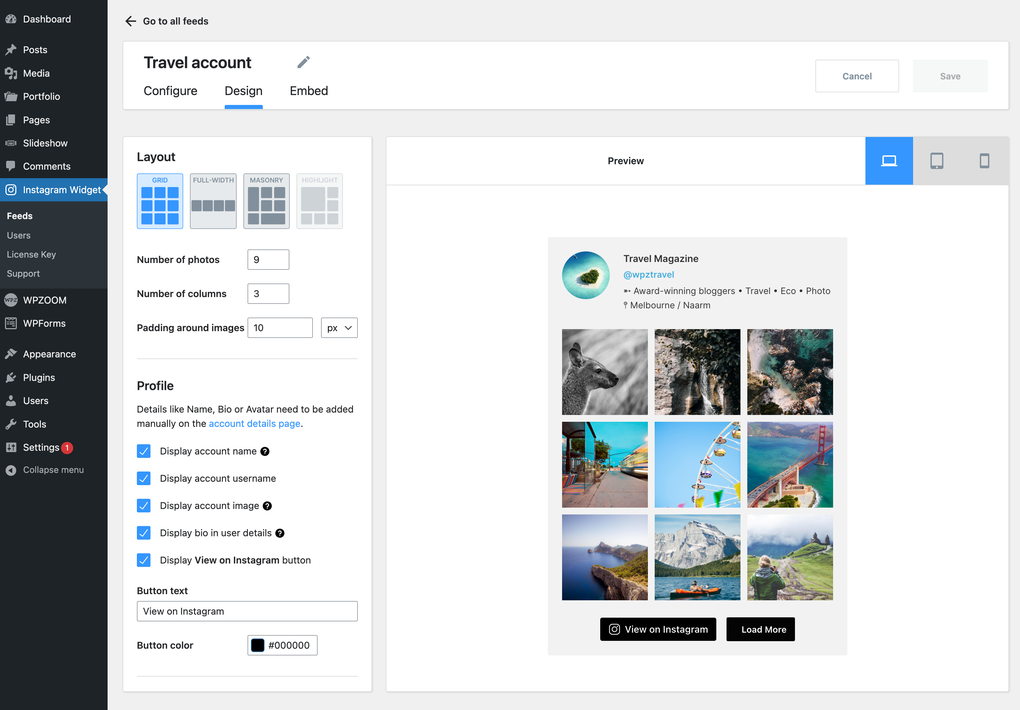 WPZOOM Social Feed Widget amp Block for WordPress - Download