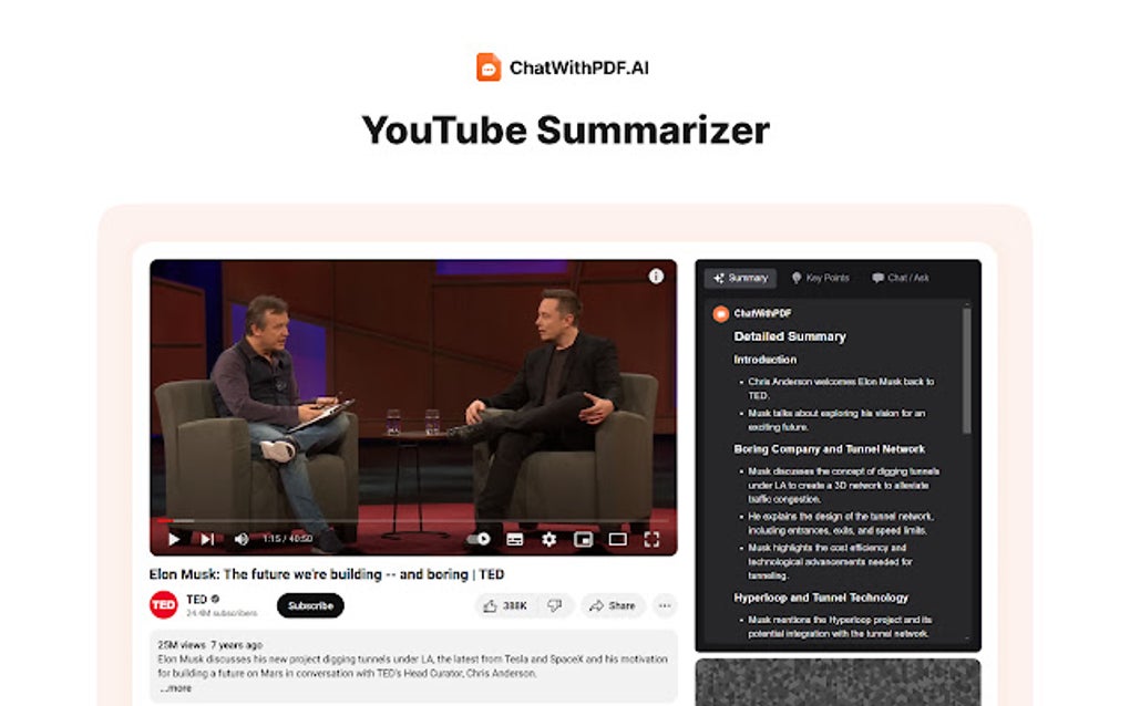 Youtube Summarizer, PDF Summarizer, Chat With PDF w/ ChatGPT para Google Chrome - Extensión ...