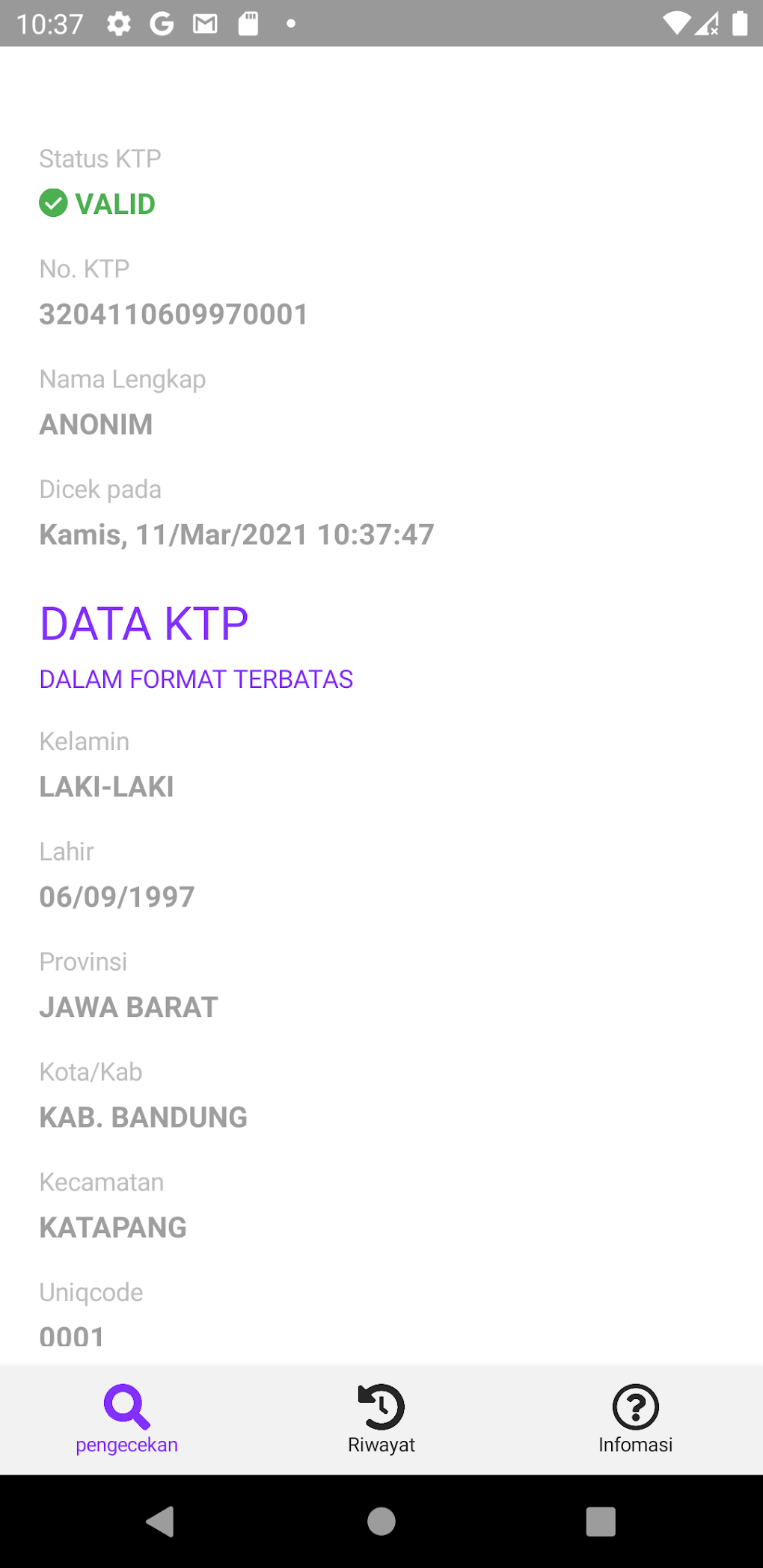 KTP Checker - cek keaslian nom for Android - Download