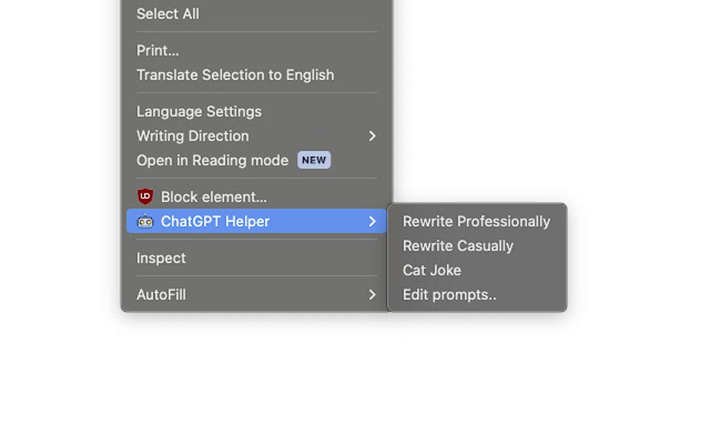 Chrome ChatGPT Helper para Google Chrome - Extensión Descargar