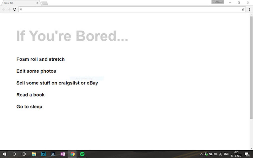 If You're Bored... New Tab para Google Chrome - Extensión Descargar