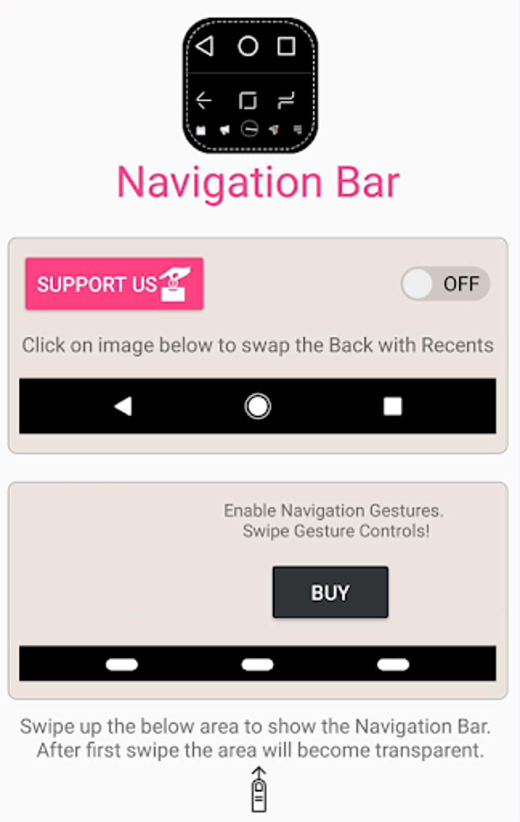 swipe to back navigation bar for Android - Download