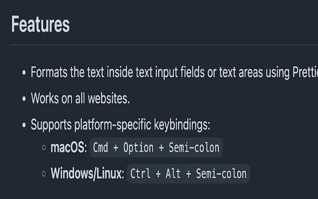 Markdown Formatter using Prettier Google Chrome 용 - 확장 프로그램 다운로드