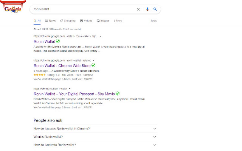 Axie Link Checker pour Google Chrome - Extension Télécharger