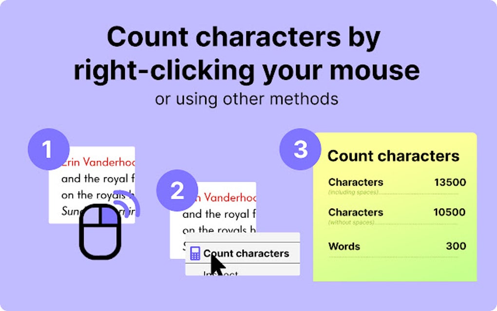 Character counter Google Chrome 용 - 확장 프로그램 다운로드