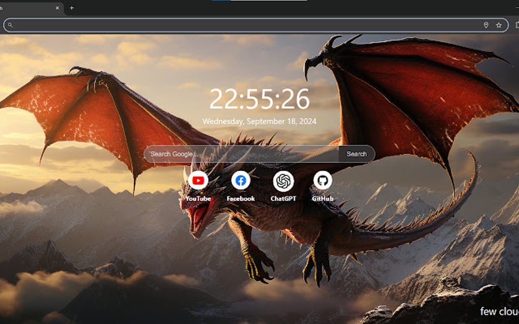 Dragon's Dawn Background cho Google Chrome - Tiện ích mở rộng Tải về