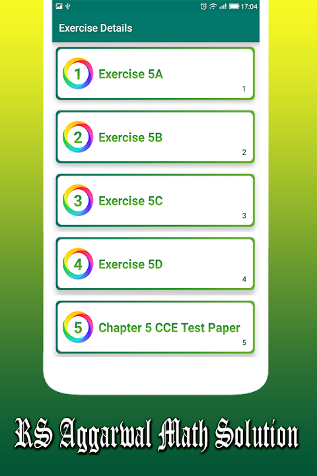 RS Aggarwal Class 8 Math Solution Offline APK For Android Download