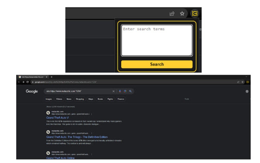 Metacritic Search for Google Chrome - Extension Download