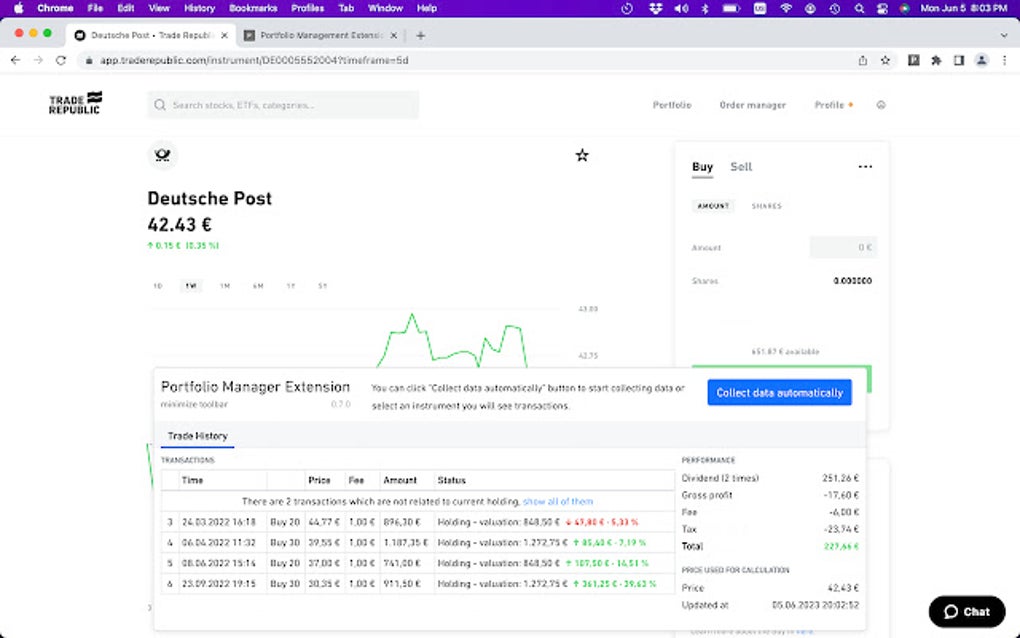 Portfolio Manager Extension for Google Chrome - Extension Download