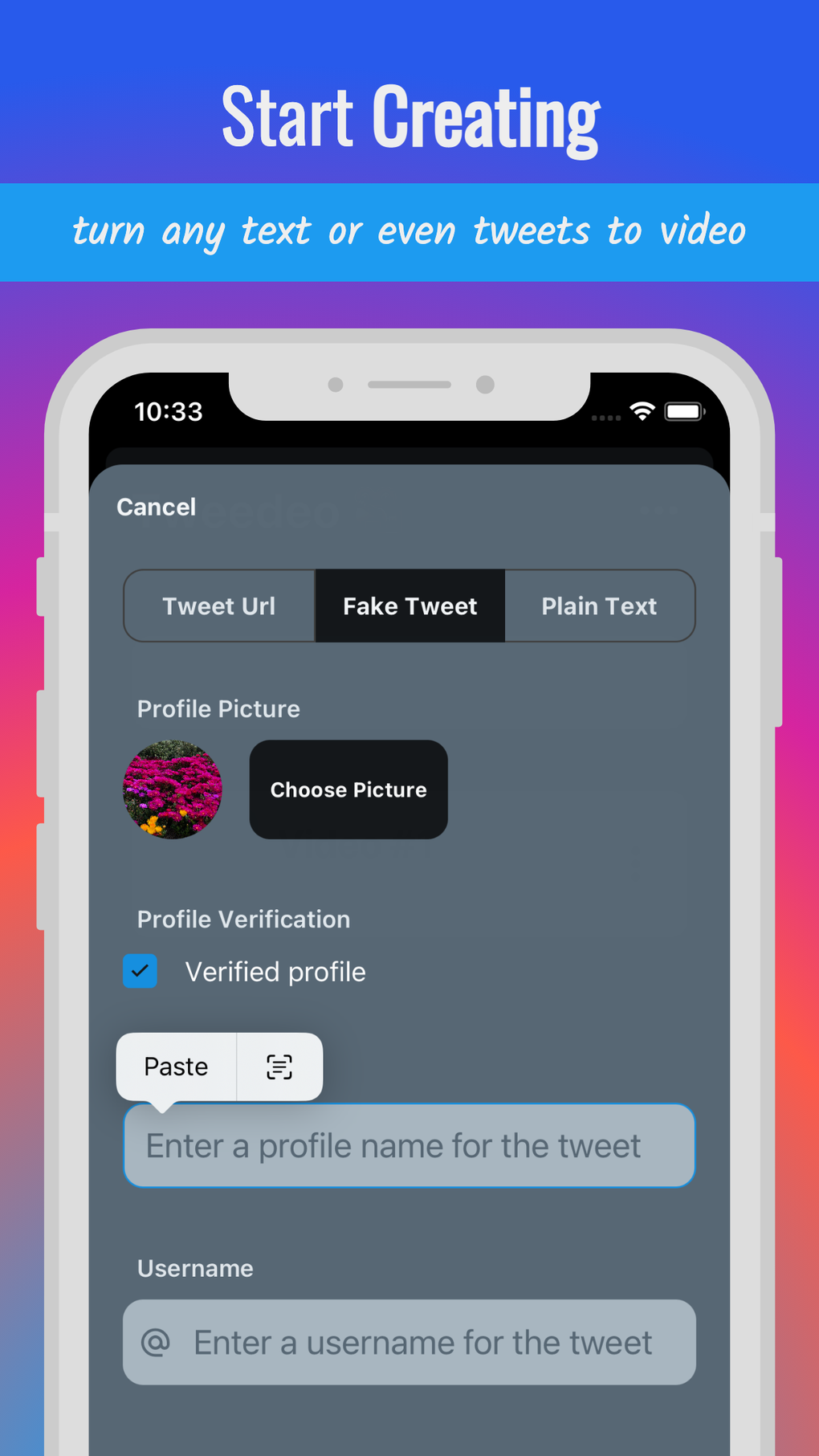 Fake Tweet Creator Reel Maker for iPhone - Download